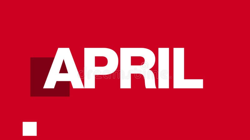 April Text Animation (HD Loop) Stock Footage - Video of generated ...