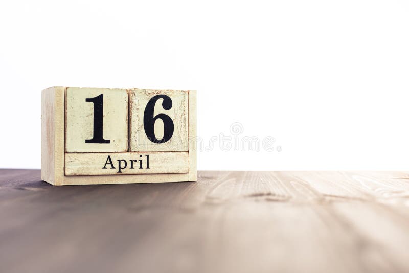 April 16th, Fourth Month of the Clendar - Copy Space for Text Next To ...