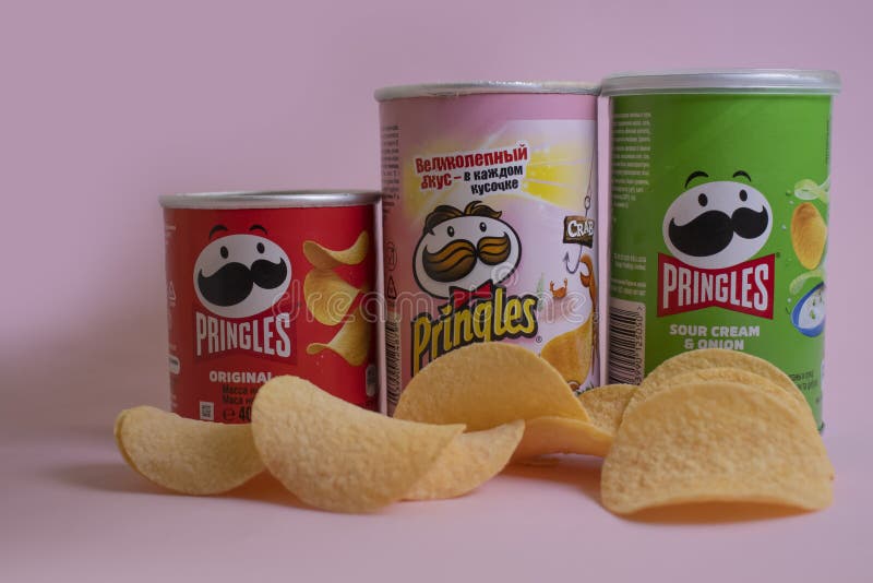 April 24, 2022 Ukraine Pringles Chips on a Colored Background Editorial ...