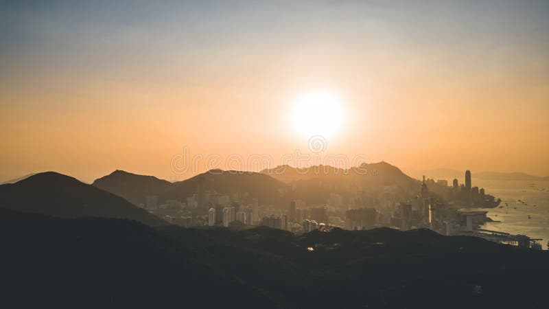 1 April 2022 the View Point of Victoria Harbour from Quarry Bay HK ...