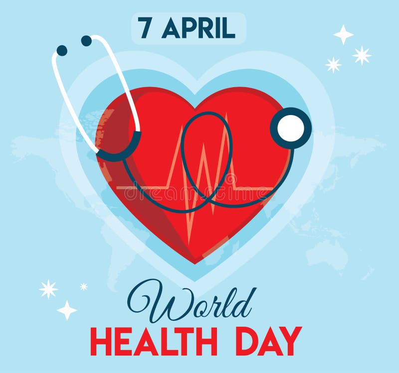 7 April, World Health Day Vector Stock Image - Image of device, exam ...