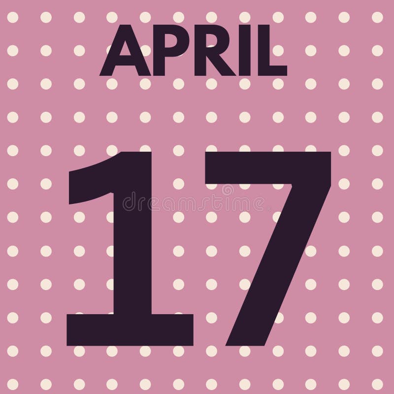 April 17 , Calendar , daily Calendar Icon in Flat Design Style Stock ...