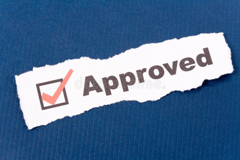 Etiqueta Aprobada Del Paquete Imagen de archivo - Imagen de cliente ...