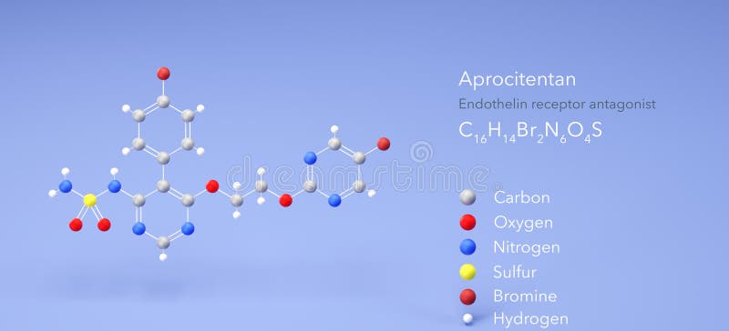 Aprocitentan Molecule, Molecular Structures, Tryvio, 3d Model ...