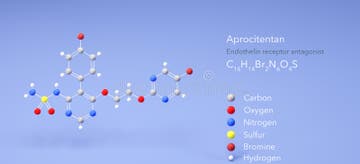 Aprocitentan Molecule, Molecular Structures, Tryvio, 3d Model ...