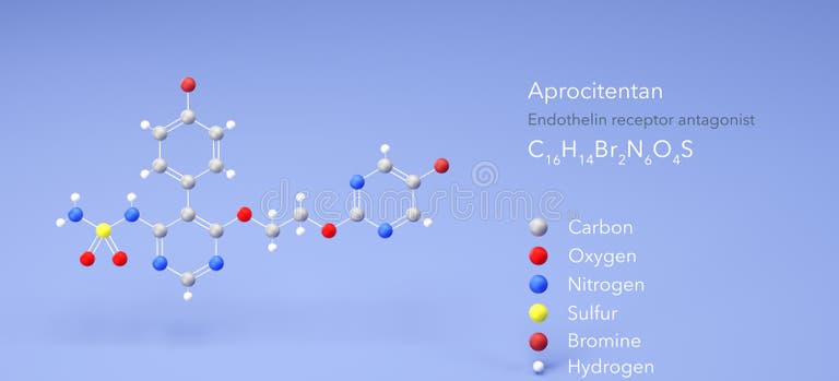 Aprocitentan Molecule, Molecular Structures, Tryvio, 3d Model ...