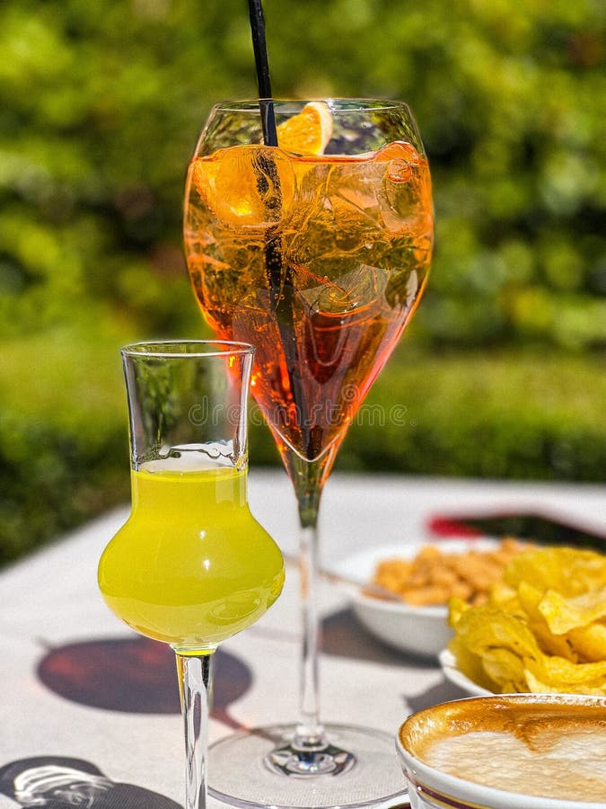Aprol spritz stock photo. Image of spritz, table, lemoncello - 248233990
