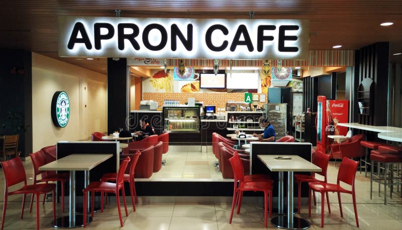 Apron Cafe editorial image. Image of corner, airport - 56363595