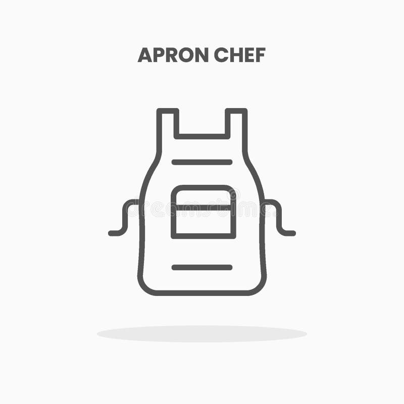 Apron chef icon line. stock vector. Illustration of baker - 268220209