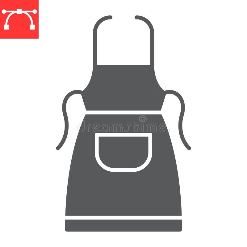 Apron glyph icon stock vector. Illustration of protective - 299397902