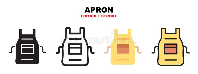 Different Apron Styles Stock Illustrations – 17 Different Apron Styles ...