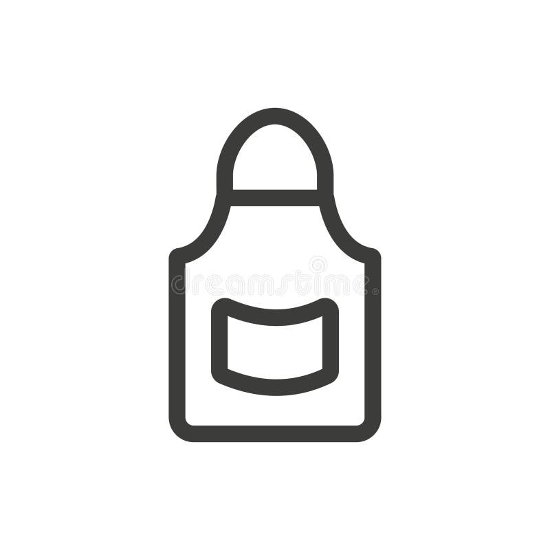 Apron Icon Simple Outline Vector Logo Stock Vector - Illustration of ...
