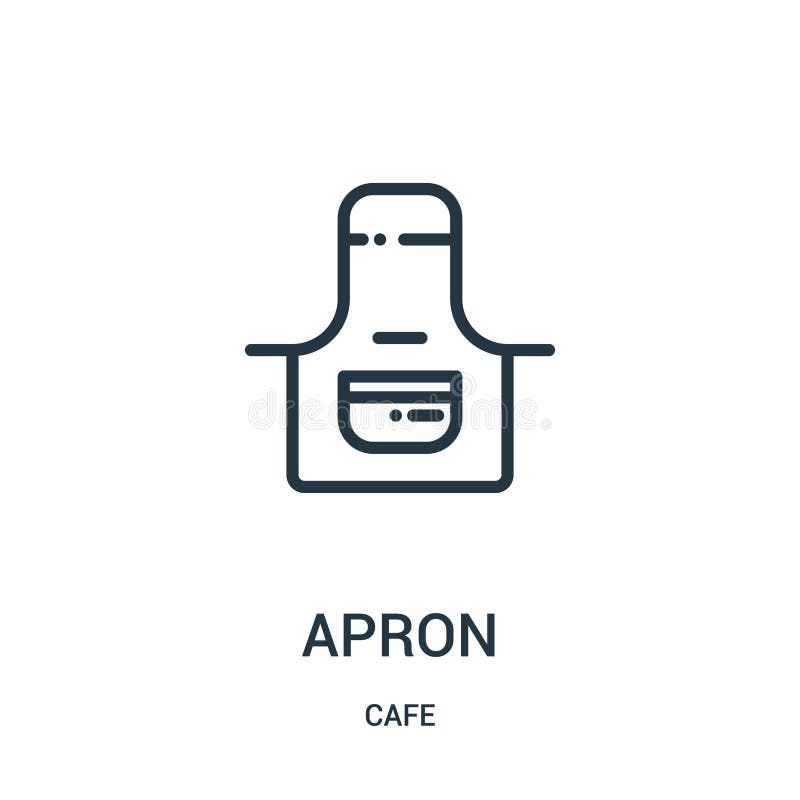 Apron Icon Vector from Cafe Collection. Thin Line Apron Outline Icon ...