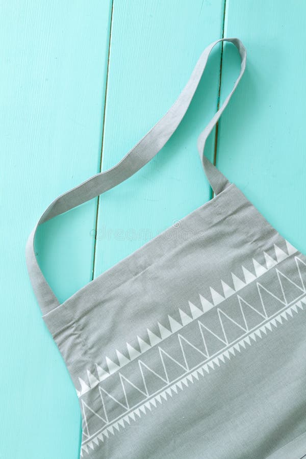 Apron Kitchen for Cooking a Gray Color Lies Stock Image - Image of ...