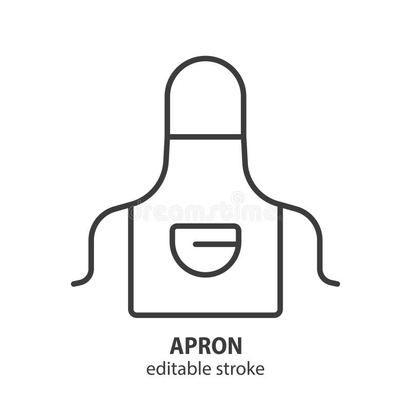Apron Line Icon. Cooking Vector Illustration Stock Illustration ...