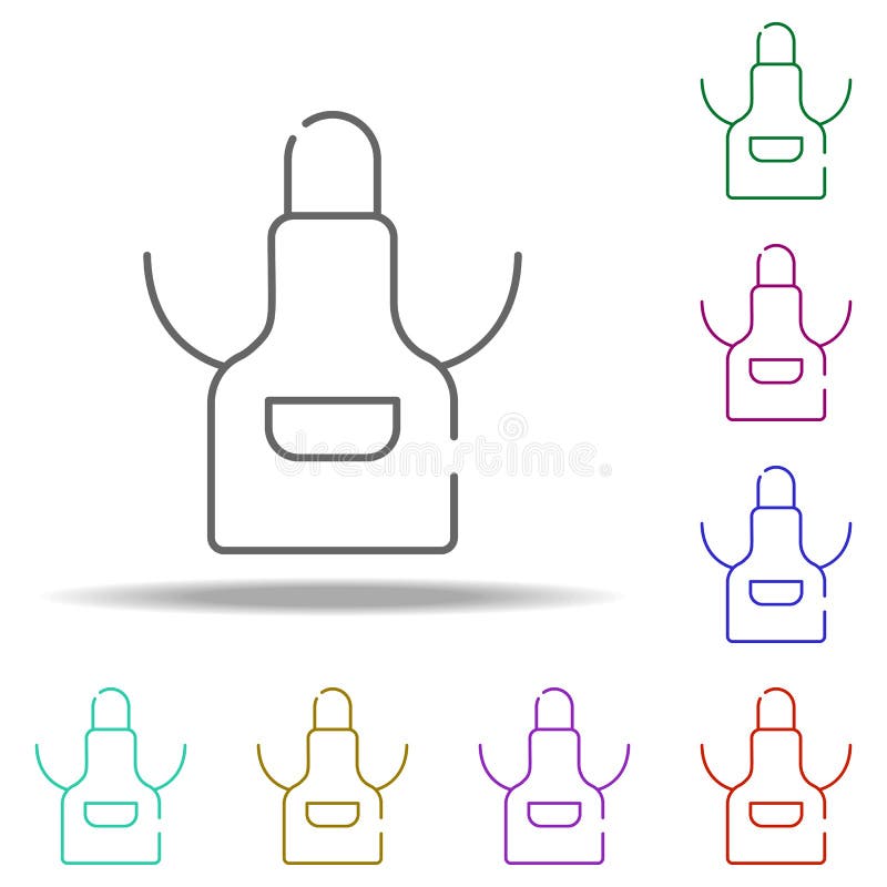 Apron, Protection Icon. Elements of Construction in Multi Color Style ...