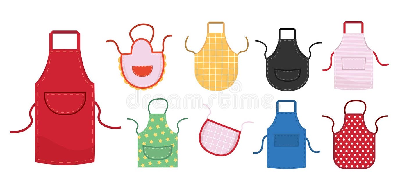 Minimalistic Simple Flat Cartoon Aprons Stock Illustrations – 2 ...