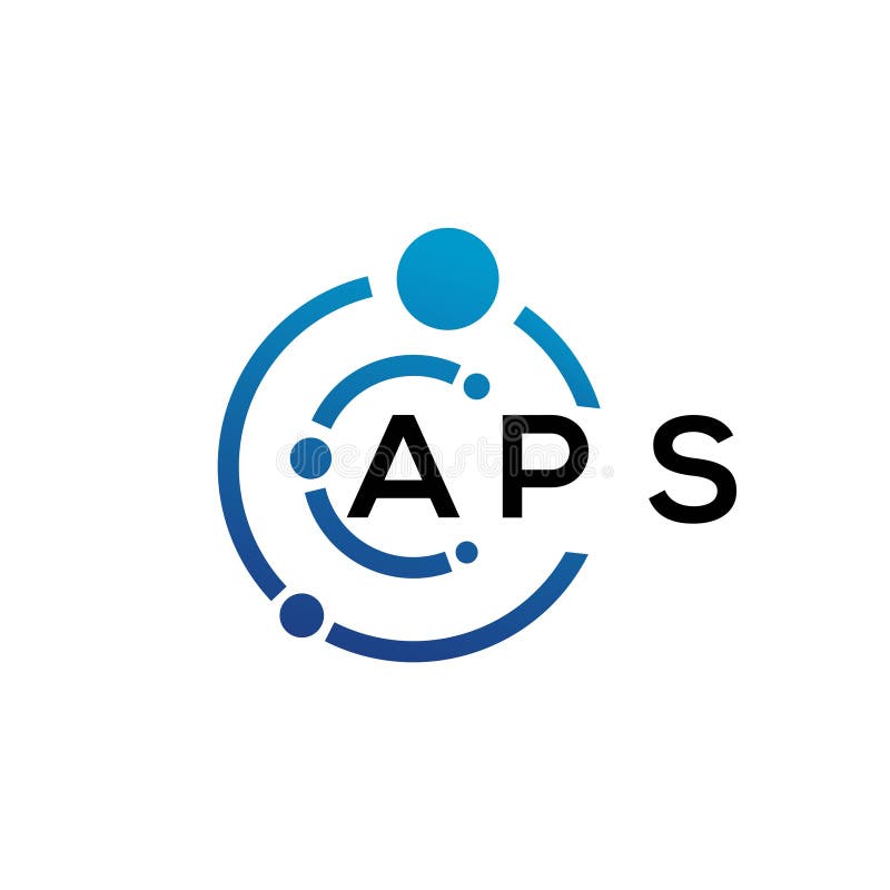 APS Letter Logo Design on Black Background. APS Creative Initials ...