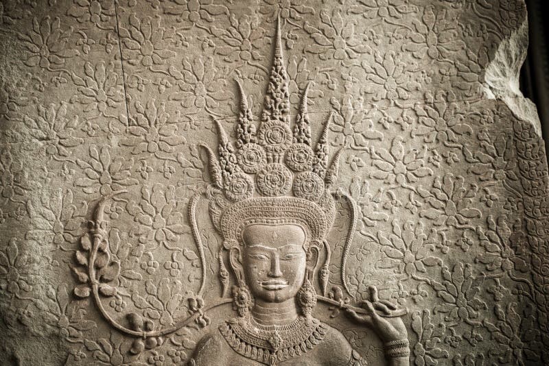 The Apsara in Angkor Wat, Cambodia. Stock Photo - Image of decoration, krishna: 78007322
