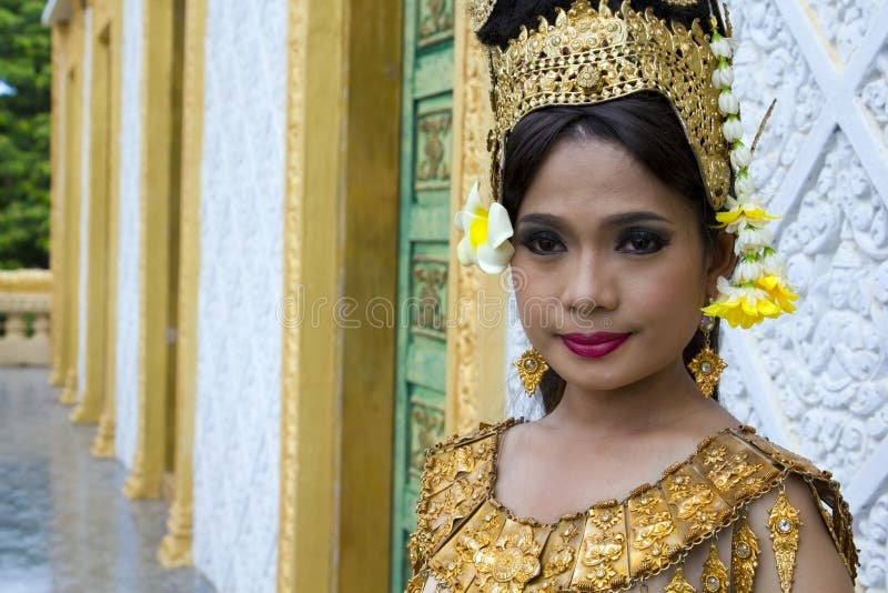 Apsara Dancer stock image. Image of apsara, khmer, medieval - 27758043