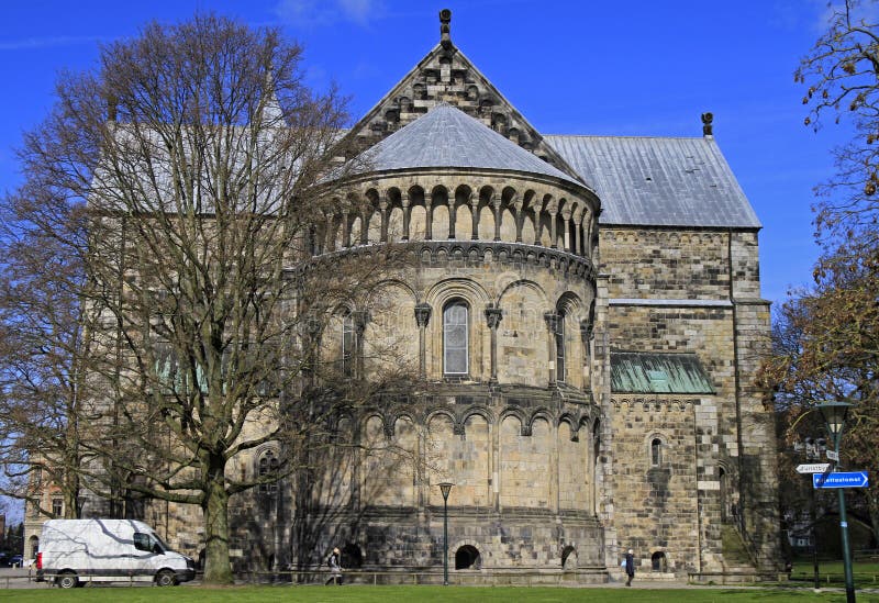 The apse of Lund cathedral stock image. Image of history - 92465701