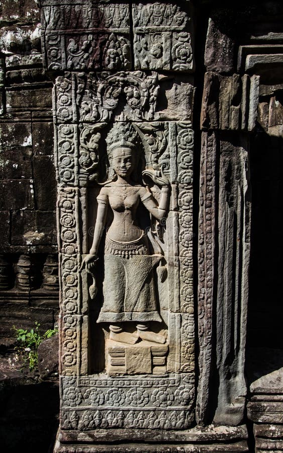 Apsra dancing carving stock photo. Image of religion - 64650706