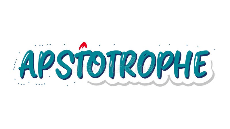APSTOTROPHE Text Icon Stylized Typography Minimal Art, Vector Design ...