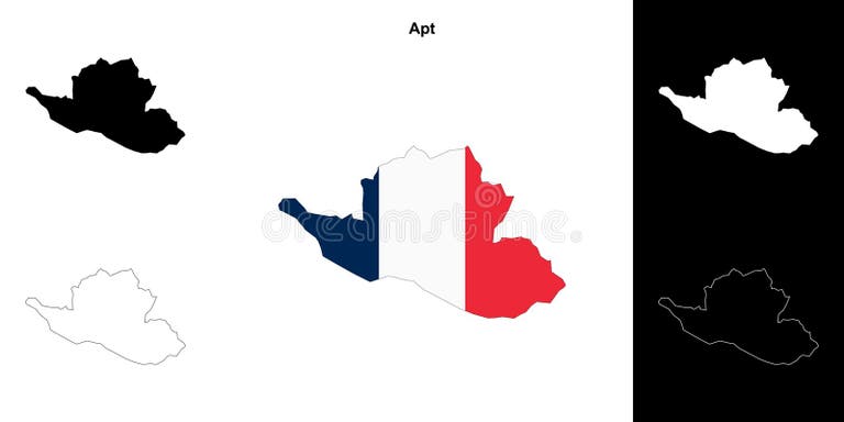 Apt outline map stock vector. Illustration of template - 361894597