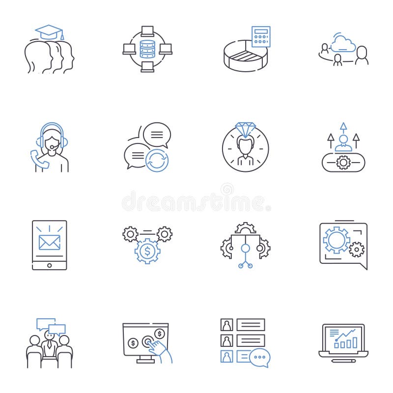Aptitude Development Line Icons Collection. Potential, Capability ...