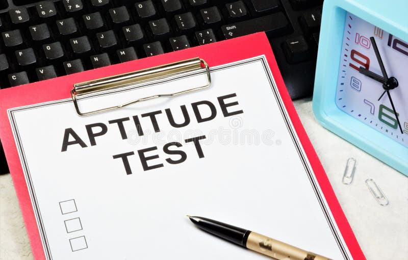 Aptitude Test. the Inscription in the Research Form Stock Image - Image ...