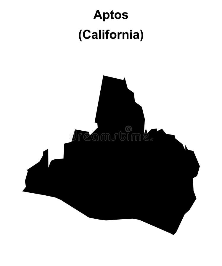 Aptos outline map stock illustration. Illustration of administrative ...