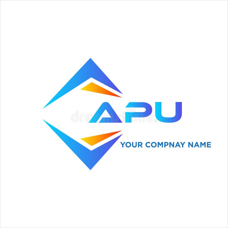 APU Abstract Technology Logo Design on White Background. APU Creative ...
