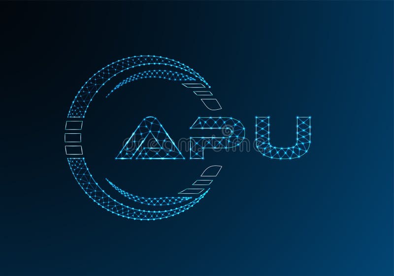 APU Low Poly Letter Logo Vector Design. Stock Illustration ...