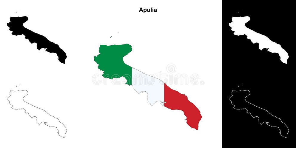 Apulia Outline Map Stock Illustrations – 174 Apulia Outline Map Stock Illustrations, Vectors ...
