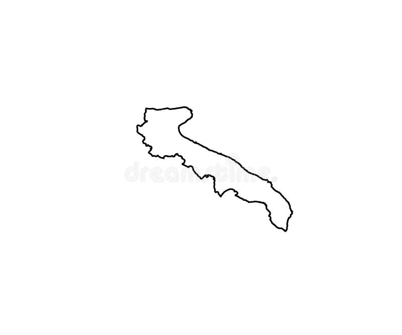 Apulia Outline Map Italy Region Stock Vector - Illustration of national ...