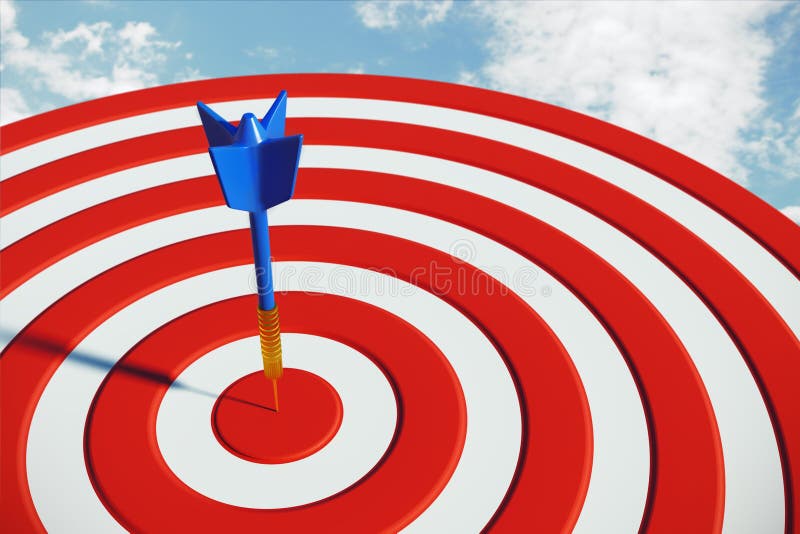 Apuntar concepto stock de ilustración. Ilustración de cierre - 98651645