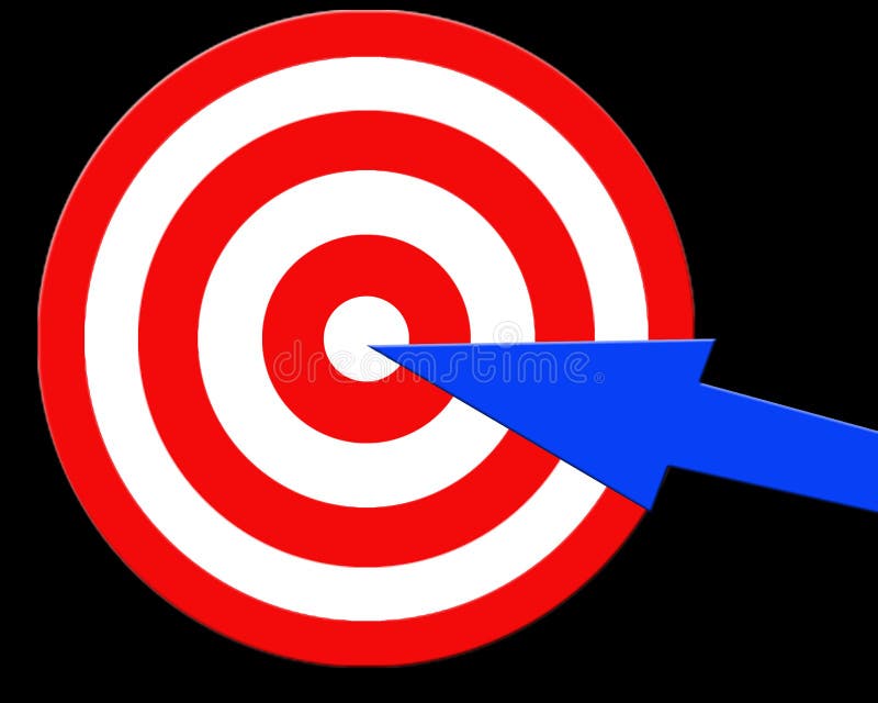 Apuntar la blanco ilustración del vector. Ilustración de foco - 8155224