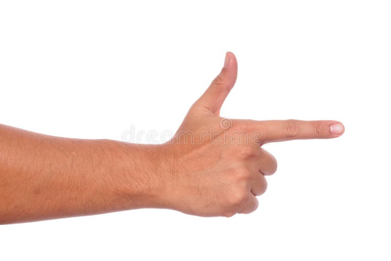 Apuntar La Muestra De La Mano Imagen de archivo - Imagen de dedo, palma ...