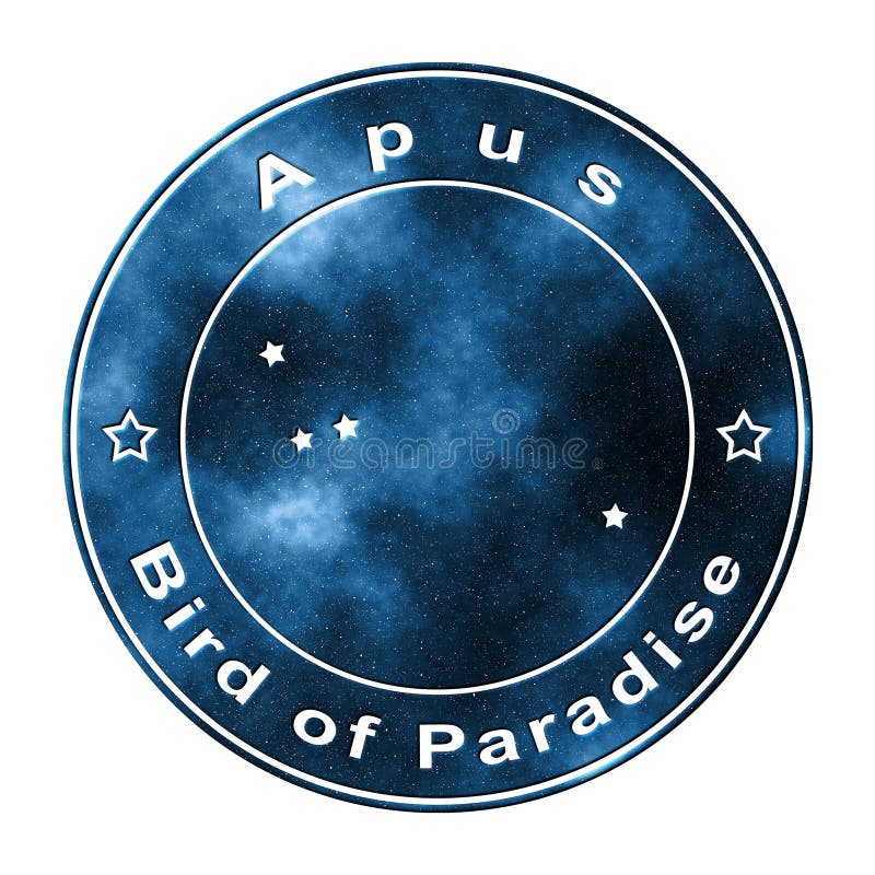 Apus Star Constellation, Bird of Paradise Constellation Stock ...
