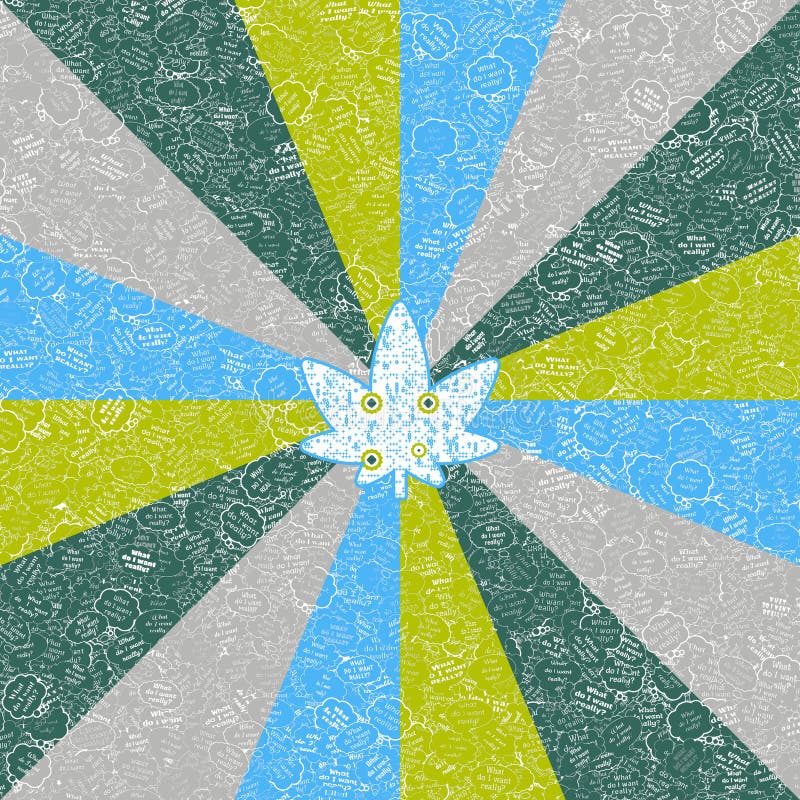 Leaf Shaped QR Code in Geometric Shapes Stock Illustration ...