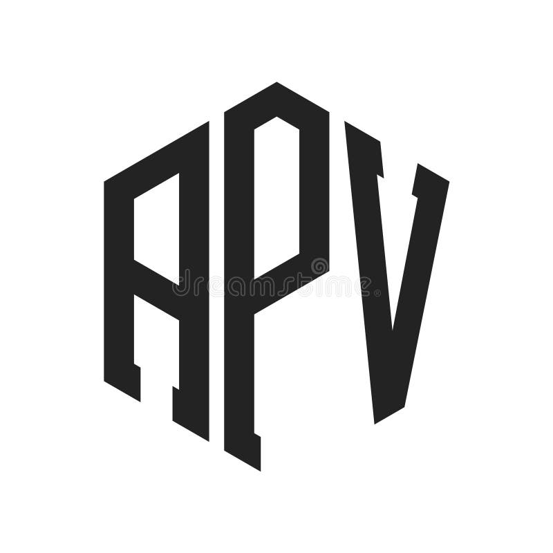 APV Logo Design. Initial Letter APV Monogram Logo Using Hexagon Shape ...