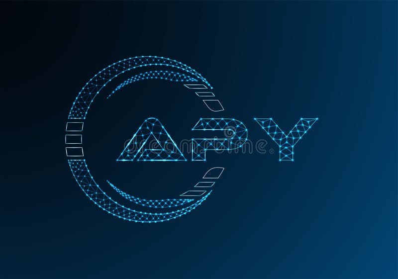 APY Low Poly Letter Logo Vector Design. Stock Illustration ...