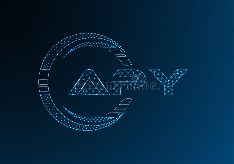 APY Low Poly Letter Logo Vector Design. Stock Illustration ...