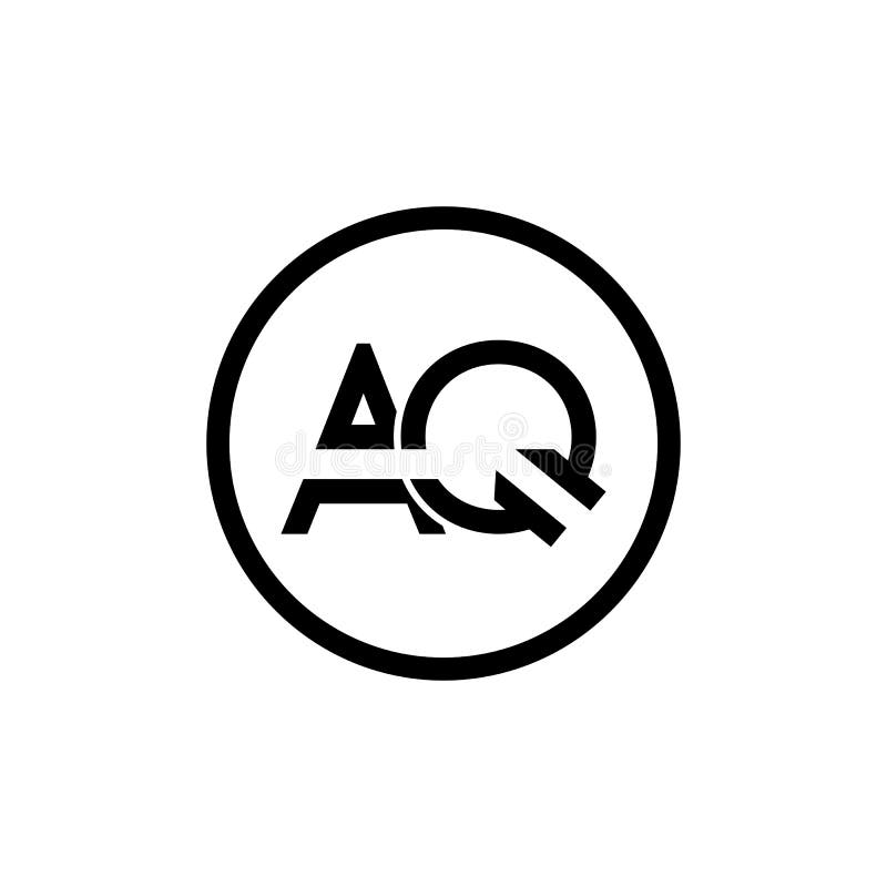AQ Logo Design Business Typography Vector Template. Creative Linked ...