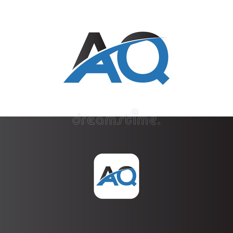AQ Logo Letter Design Template Element Stock Vector - Illustration of ...
