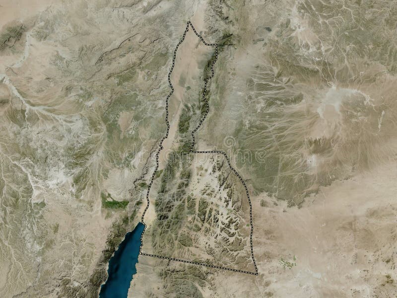 Aqaba, Jordan. High-res Satellite. No Legend Stock Illustration ...