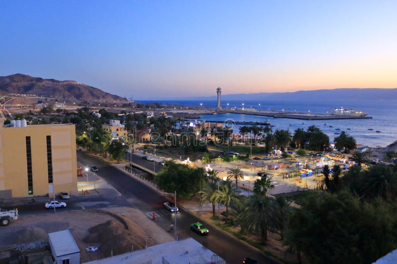Aqaba, Jordan - May 17 2024: Cityscape of Aqaba, View from Above ...