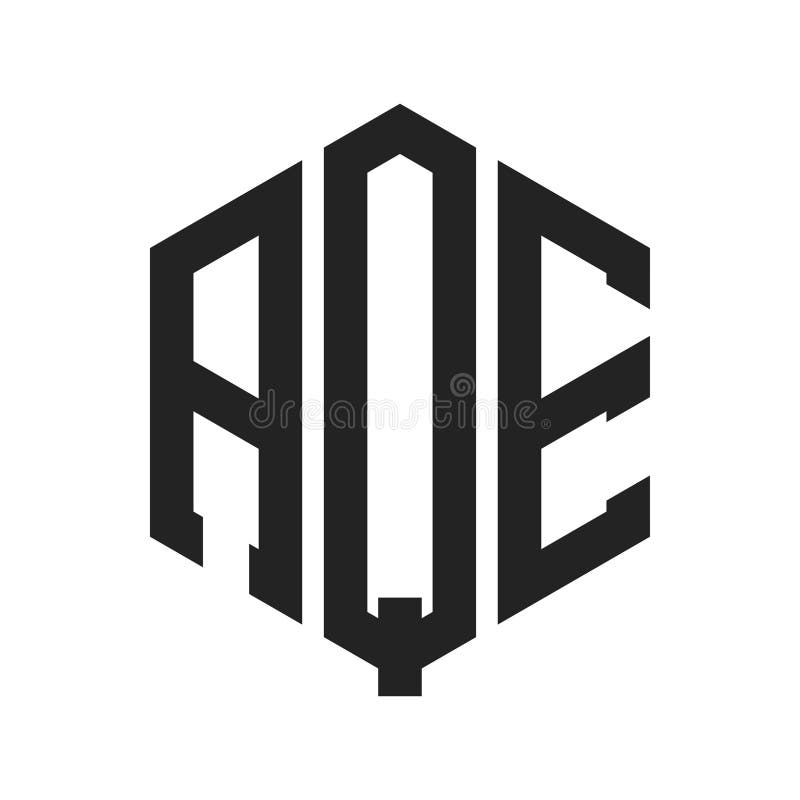 AQE Logo Design. Initial Letter AQE Monogram Logo Using Hexagon Shape ...