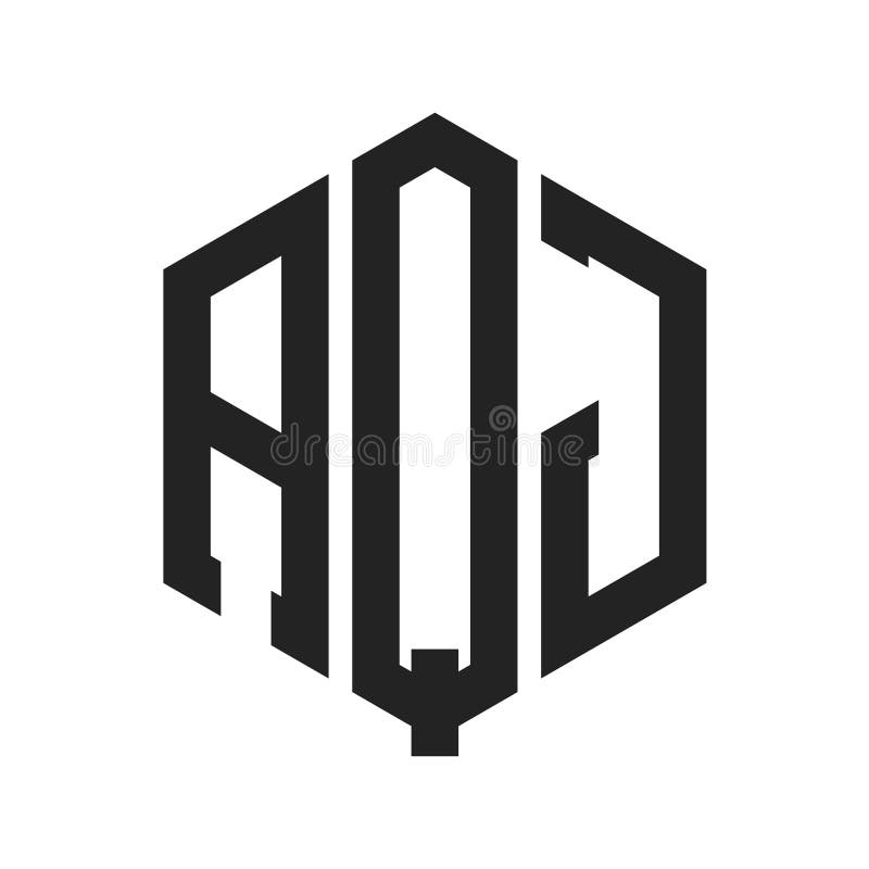 AQJ Logo Design. Initial Letter AQJ Monogram Logo Using Hexagon Shape ...