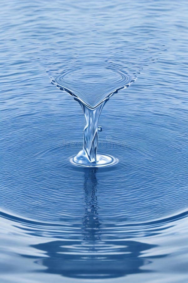 Aqua Ballet. Graceful Blue Water Splash and Reflection Stock ...